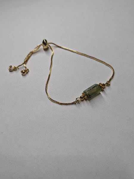 Raw Polished South African Prehnite Stone Bolo Slider adjustable Brace ...